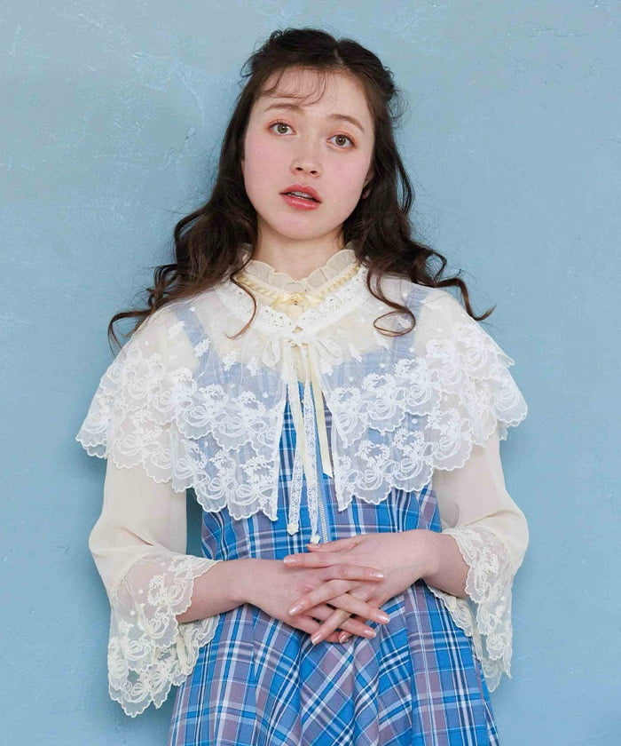 Ribbon Lace Volume Fake Collar (Pre-order) – axes femme from JAPAN