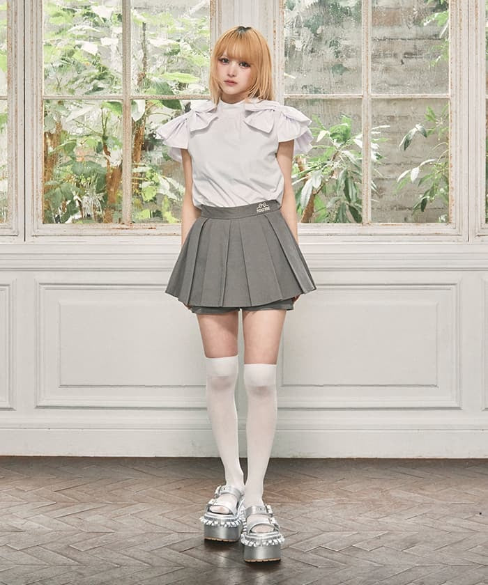 A-Line Pleated Culotte – axes femme from JAPAN