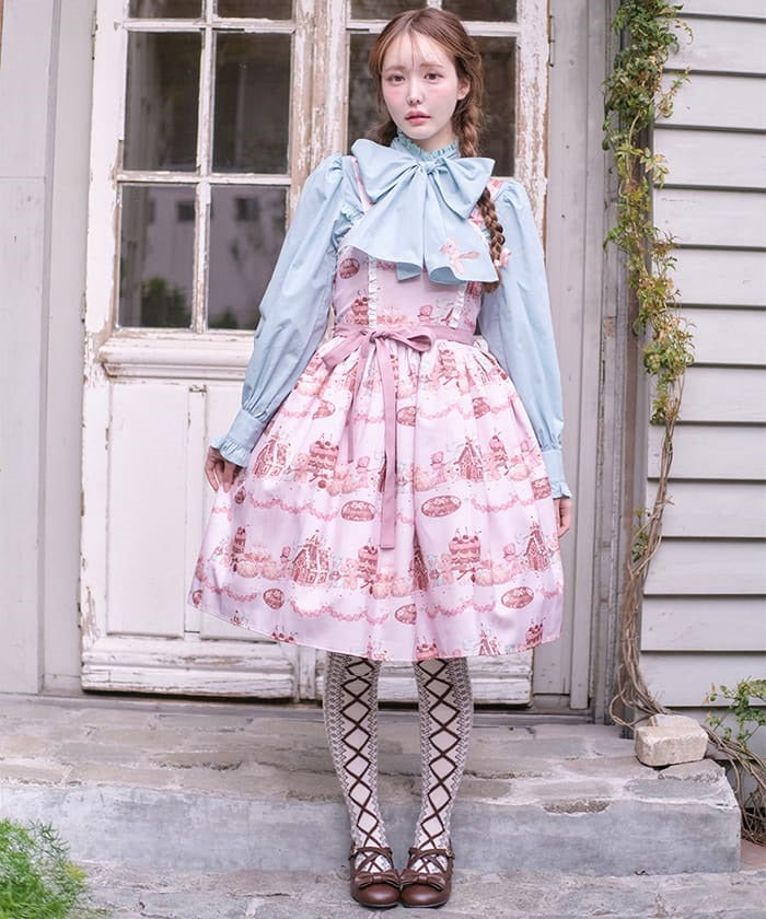 Gingerbread House Pattern Jumper Skirt (Made to Order) – axes femme ...