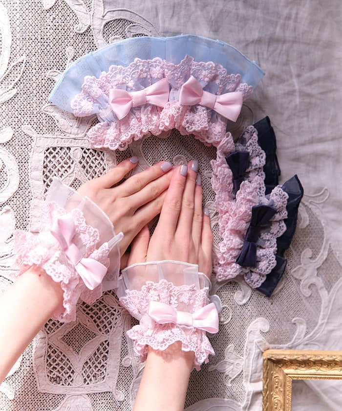 Organdy Frill Wrist Cuffs – axes femme from JAPAN