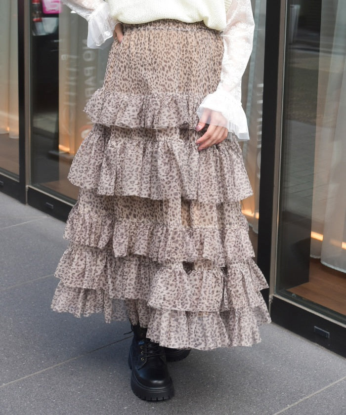 Frill Tulle Skirt with Petticoat – axes femme from JAPAN