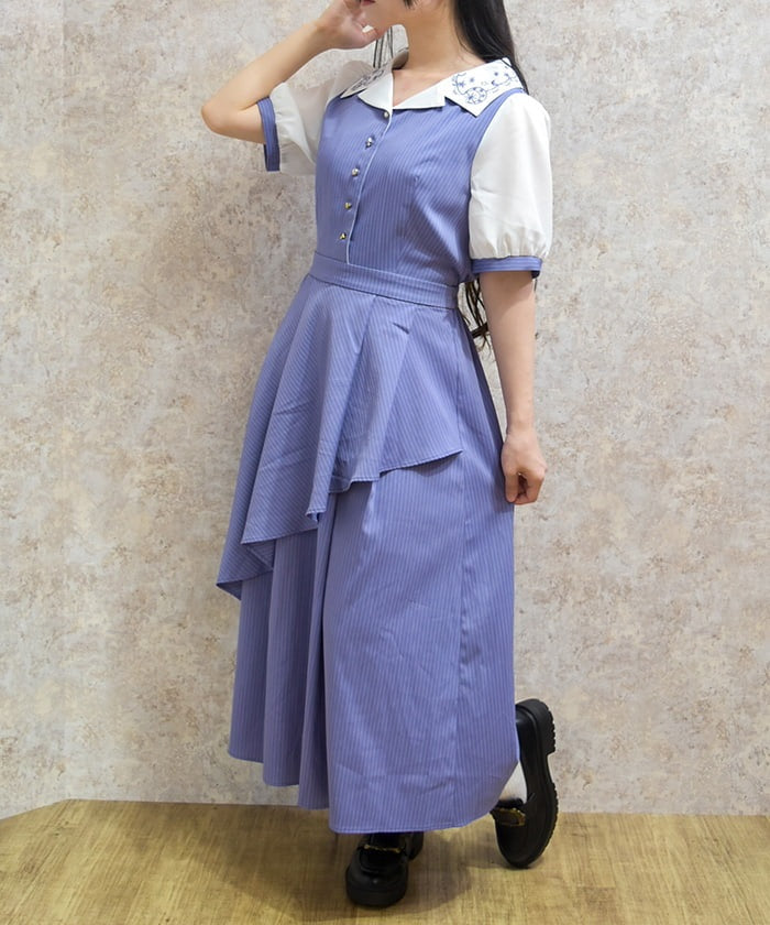 Constellation Embroidery Asymmetric Docking Dress (Time-limited Price ...
