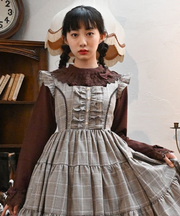 Lacy Frill Knit Pullover – axes femme from JAPAN