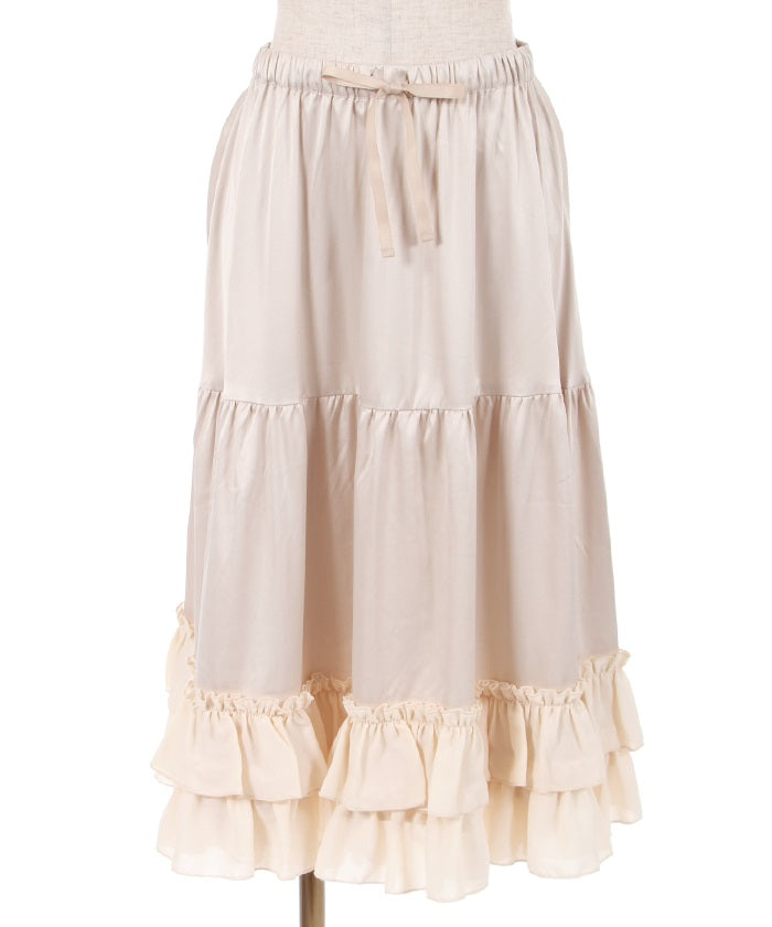 Midi Frill Pettiskirt – axes femme from JAPAN